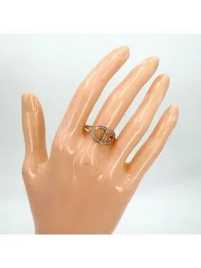 Hermes | Jewelry | Hermes Ring Chaine Dancre Contour 8k Gold Pg 53 ...